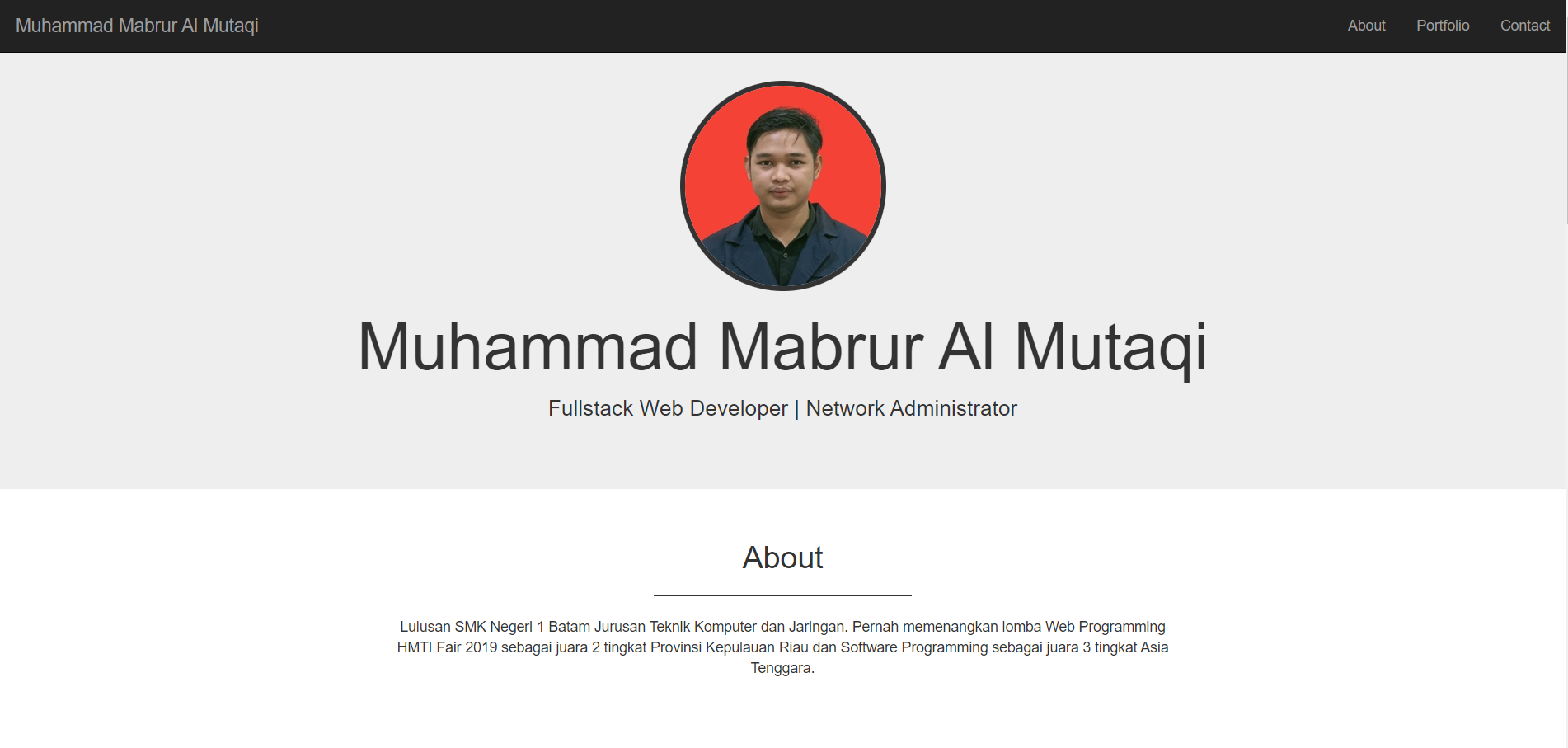 Portfolio Tailwind CSS